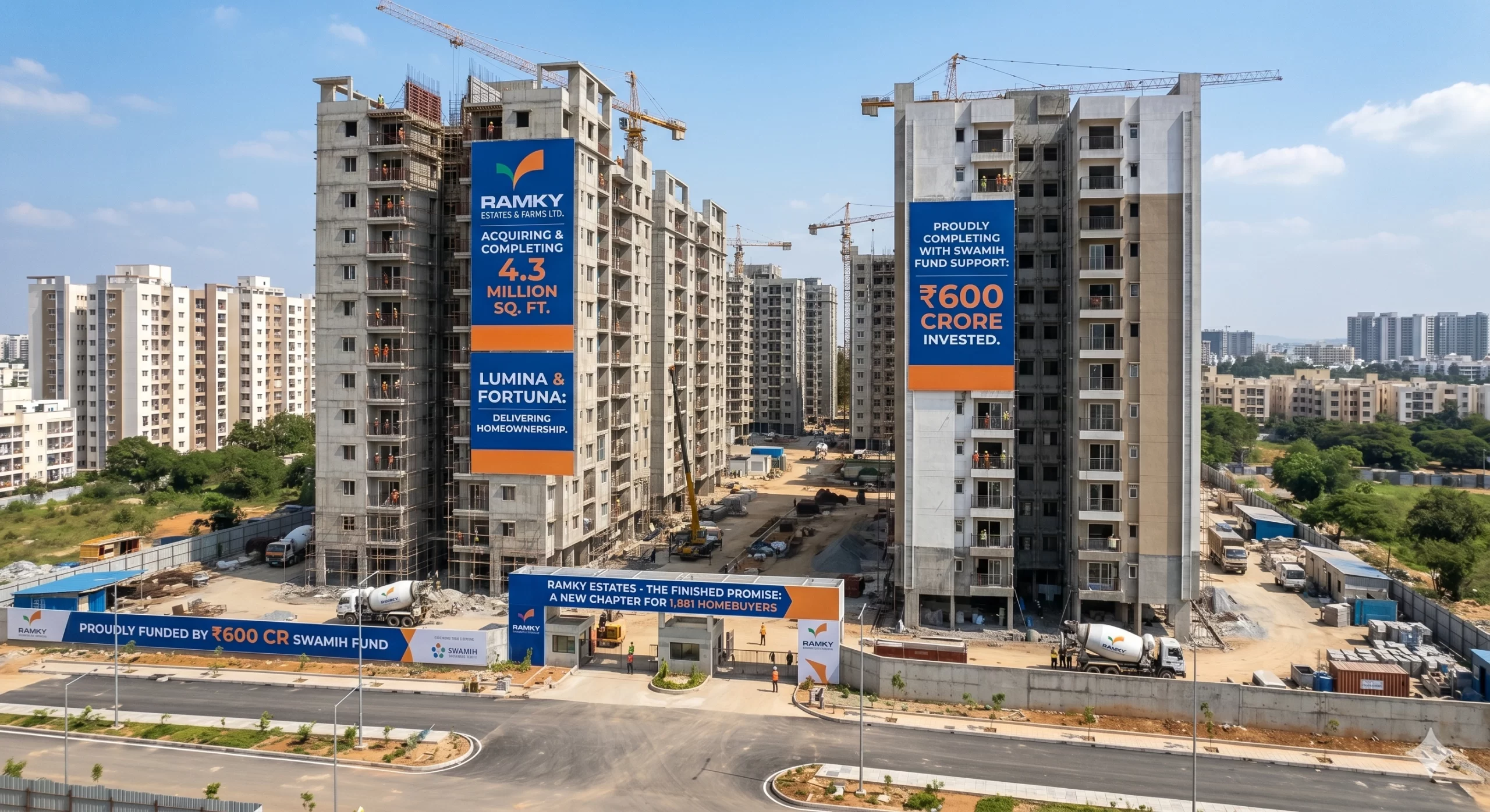 Ramky Estates and Farms Ltd has acquired and completed 4.3 million ...